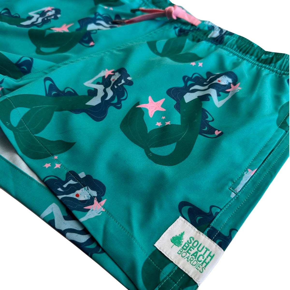 Women's Stretchy Shorts: Mermaids – South Beach Boardies