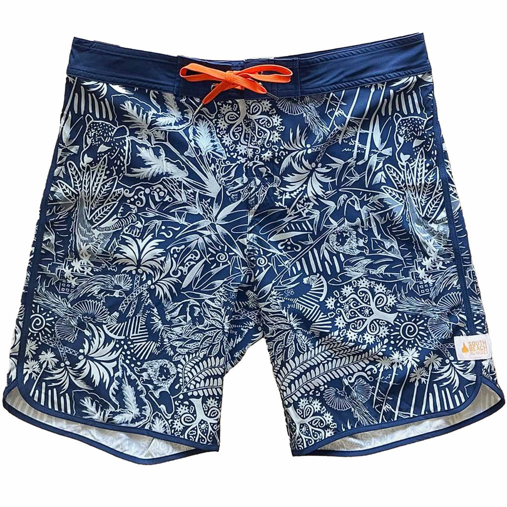 Men's Retro Piping Boardies: Wild – South Beach Boardies